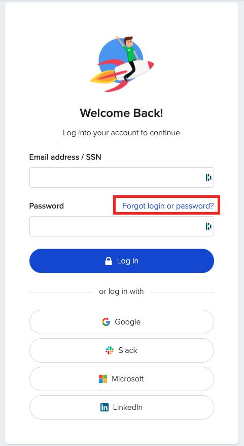 I forgot my login details! How can I find that information?